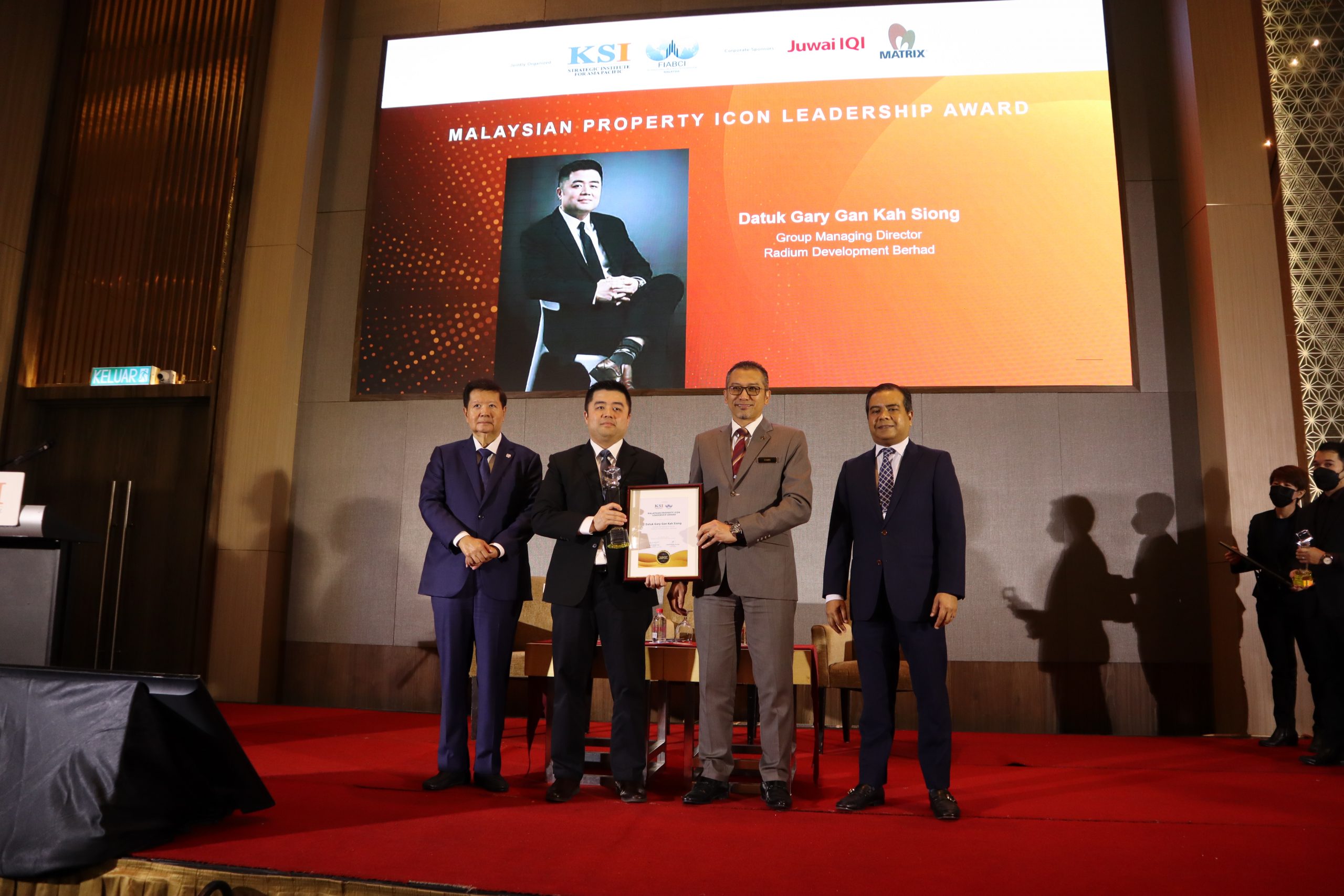 Radium Development Berhad Group Managing Director Datuk Gary Gan Kah Siong wins Malaysian ...